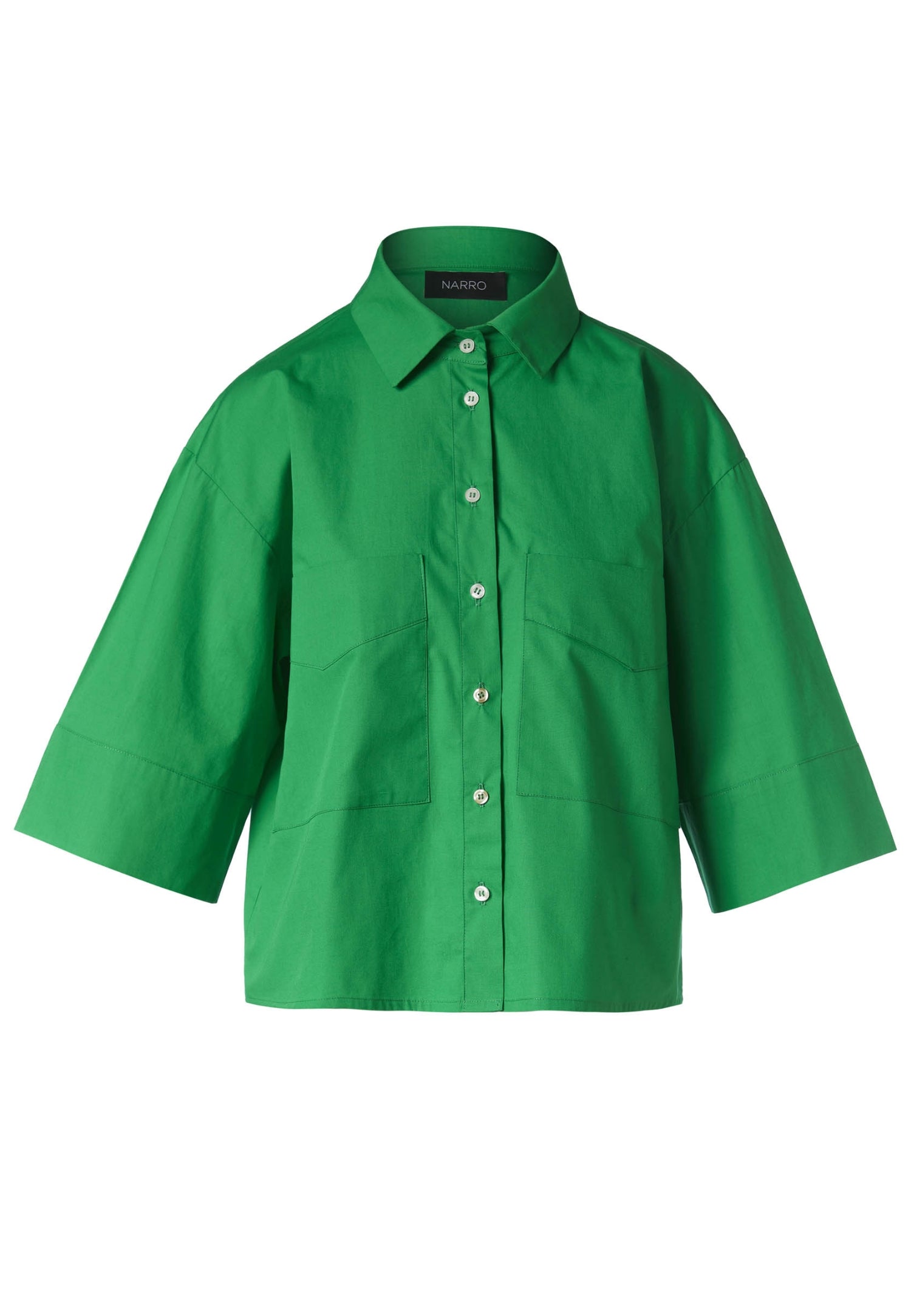 GREEN POPLIN SHIRT – NARRO LONDON